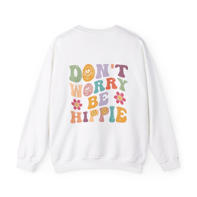 Retro Hippie Sweatshirt: Groovy Wavy Font, Peace Sign - Etsy