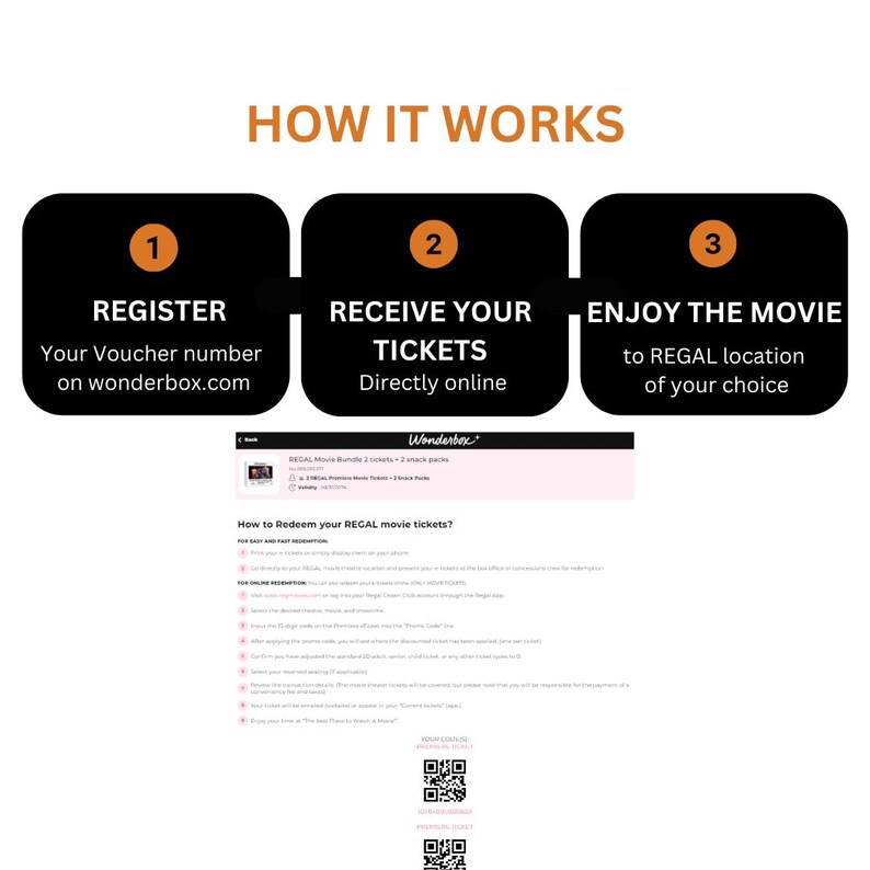 New Original Gift - REGAL Movie Experience Bundle - 2 Tickets for REGAL ...