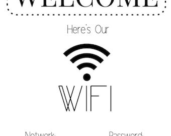 Printable Welcome to Our Office Wifi Sign - Etsy