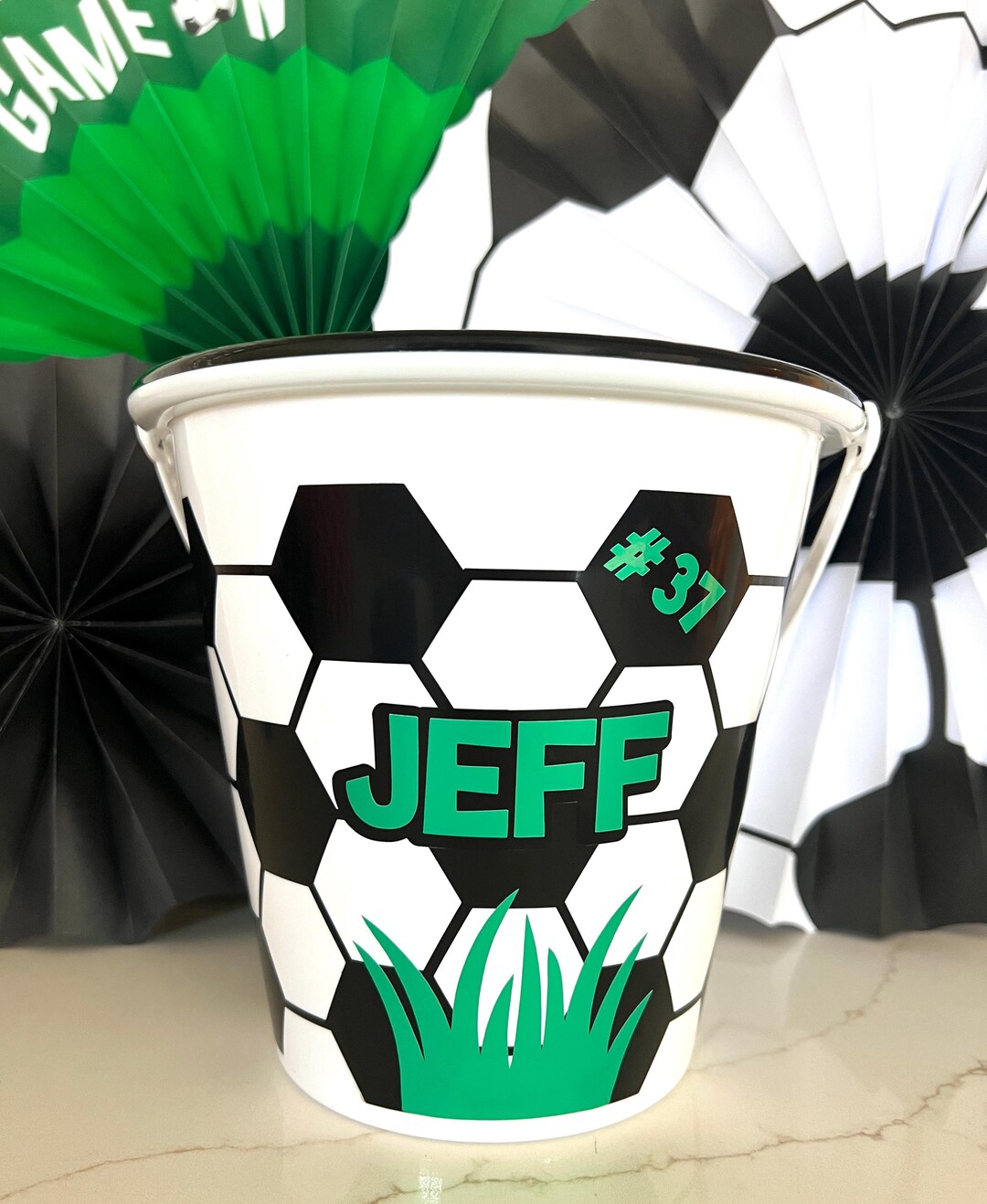 Personalized Soccer Bucket, Soccer Easter Basket, Kids Soccer Pail ...