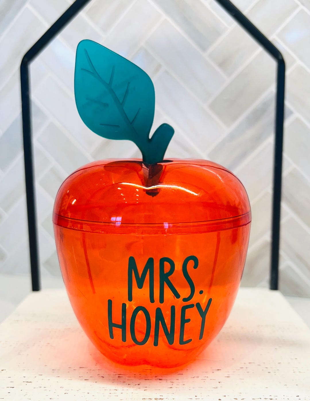 Personalized Teacher Apple Container, Teacher Appreciation Gift ...