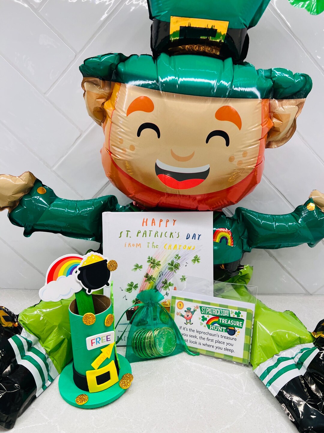 St. Patrick's Day Activity Bundle: Leprechaun Balloon, Treasure Hunt ...