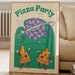 Cartoon Pizza Print, Printable Pizza Party Wall Art Download, Retro ...