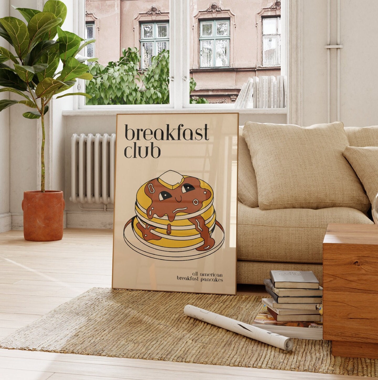 Cartoon Pancake Poster Breakfast Club Poster Preppy Room - Etsy