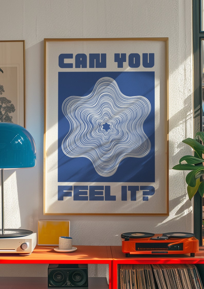 Psychedelic Poster, Rave Wall Art, Optical Illusion, Unique Eye ...