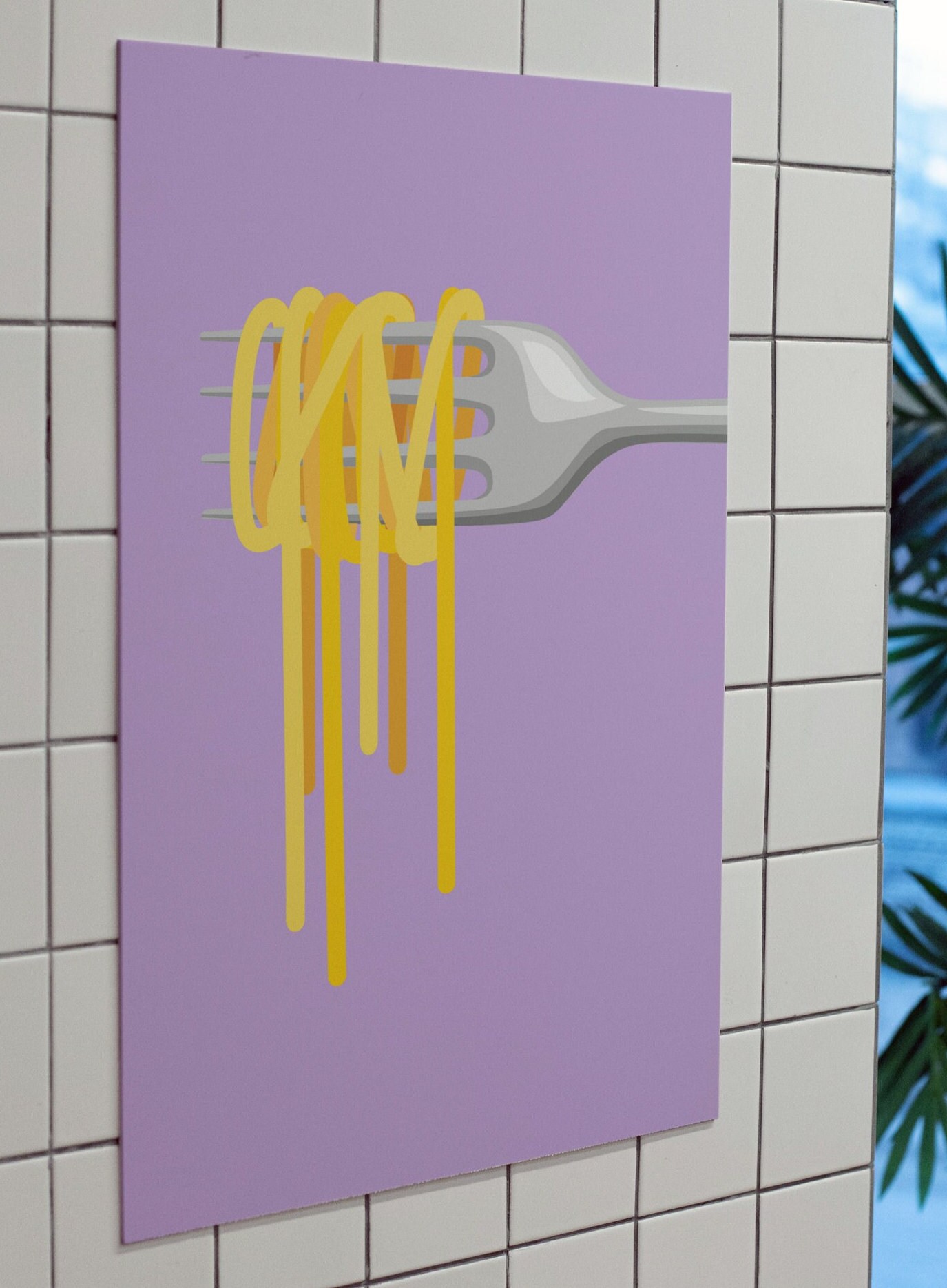 Spaghetti Pasta Print, Preppy Room Decor Printable Poster, Simple ...