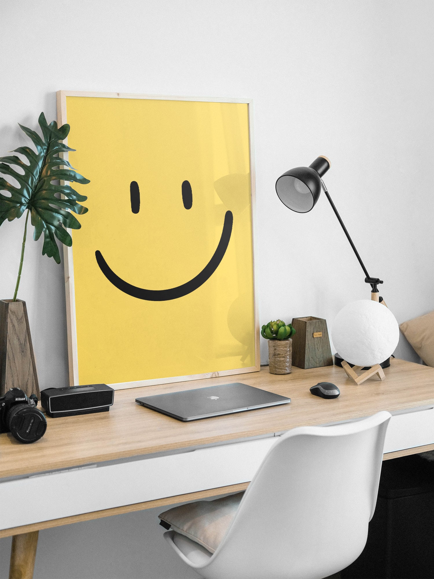 Smiley Face Poster, 90s Wall Poster, Vintage Colourful Decor, Yellow ...