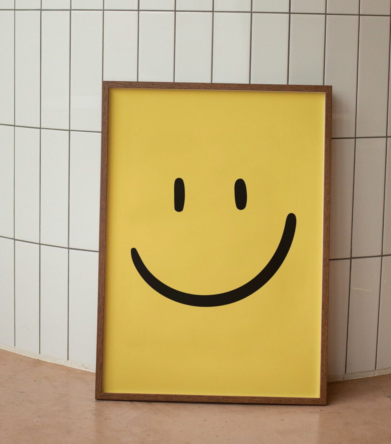 Smiley Face Poster, 90s Wall Poster, Vintage Colourful Decor, Yellow ...