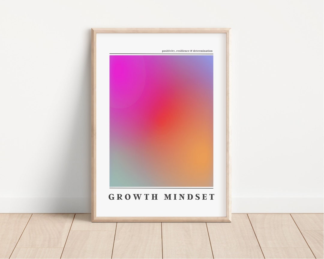 Growth Mindset Poster, Personal Development Art, Inspirational Daily ...