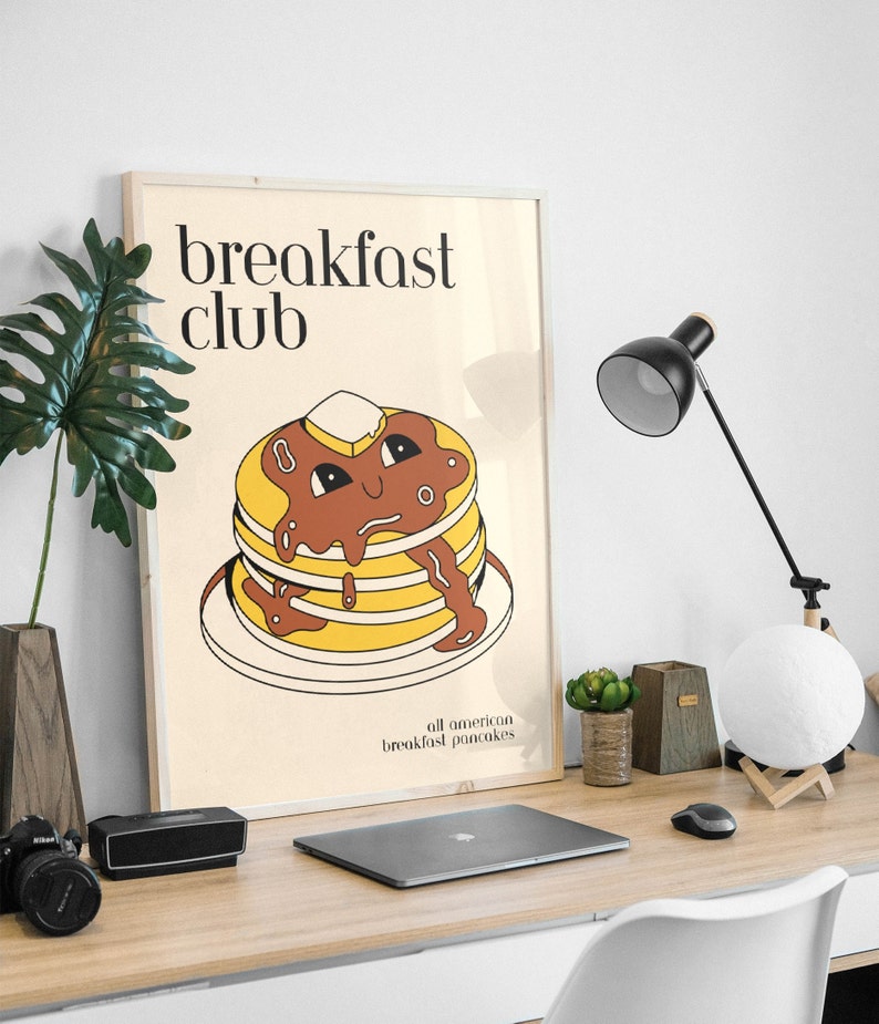 Cute Retro Breakfast Set of 3 Prints, Bed and Breakfast Kitchen Decor ...