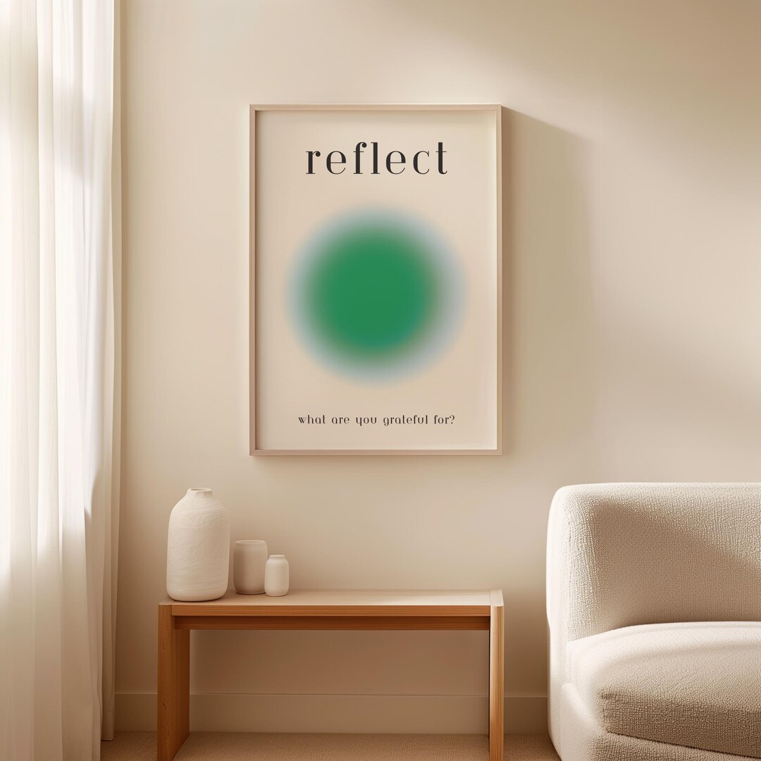 Mindful Wall Art, Grounding Yoga Poster for Anxiety Relief, Meditation ...