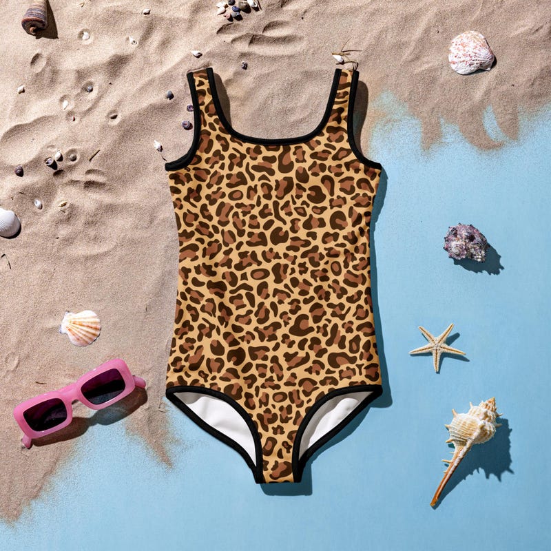 Leopard Girls Bathing Suit - Etsy