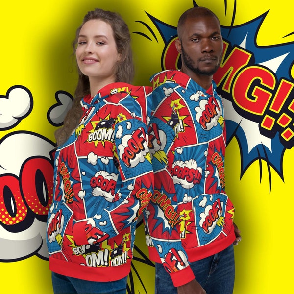 Comic Strip Hoodie - Etsy
