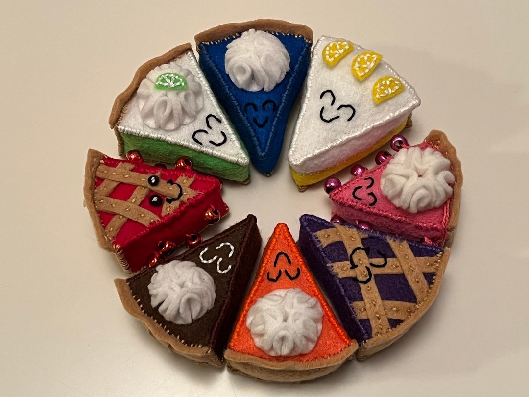 Pie Slice Ornament or Montessori Toy With Cute Face | Makes a Great ...