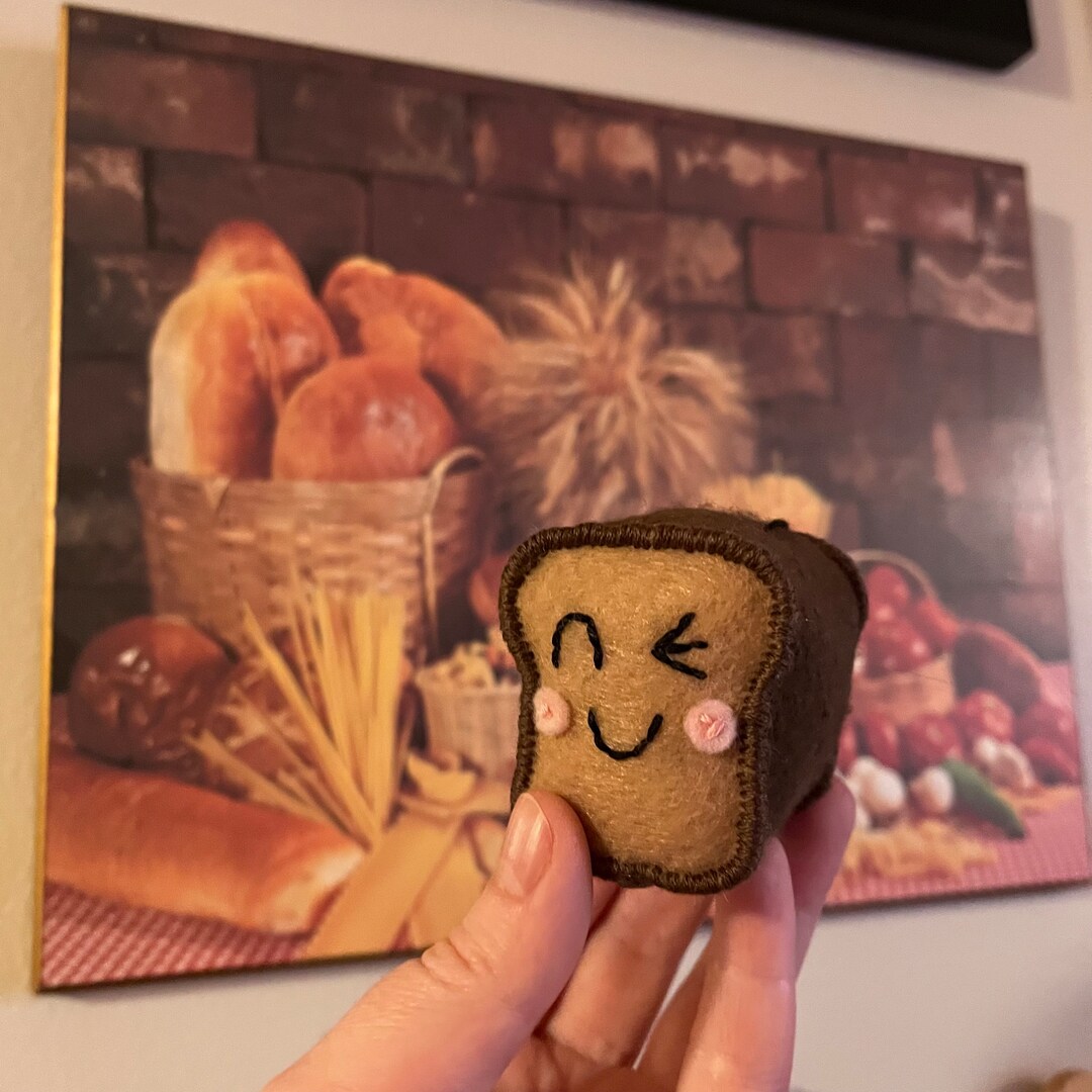 Loaf of Bread Ornament or Montessori Toy With Cute Face | Makes a Great ...