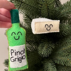 Wine and Cheese Ornaments or Montessori Toys With Cute Faces | Makes a ...