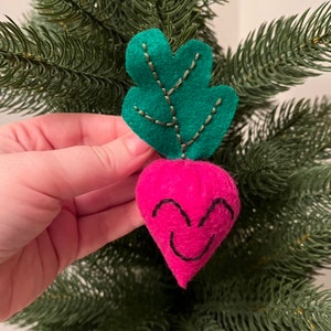 Beet Ornament or Montessori Toy With Cute Face Makes a Great Gift - Etsy
