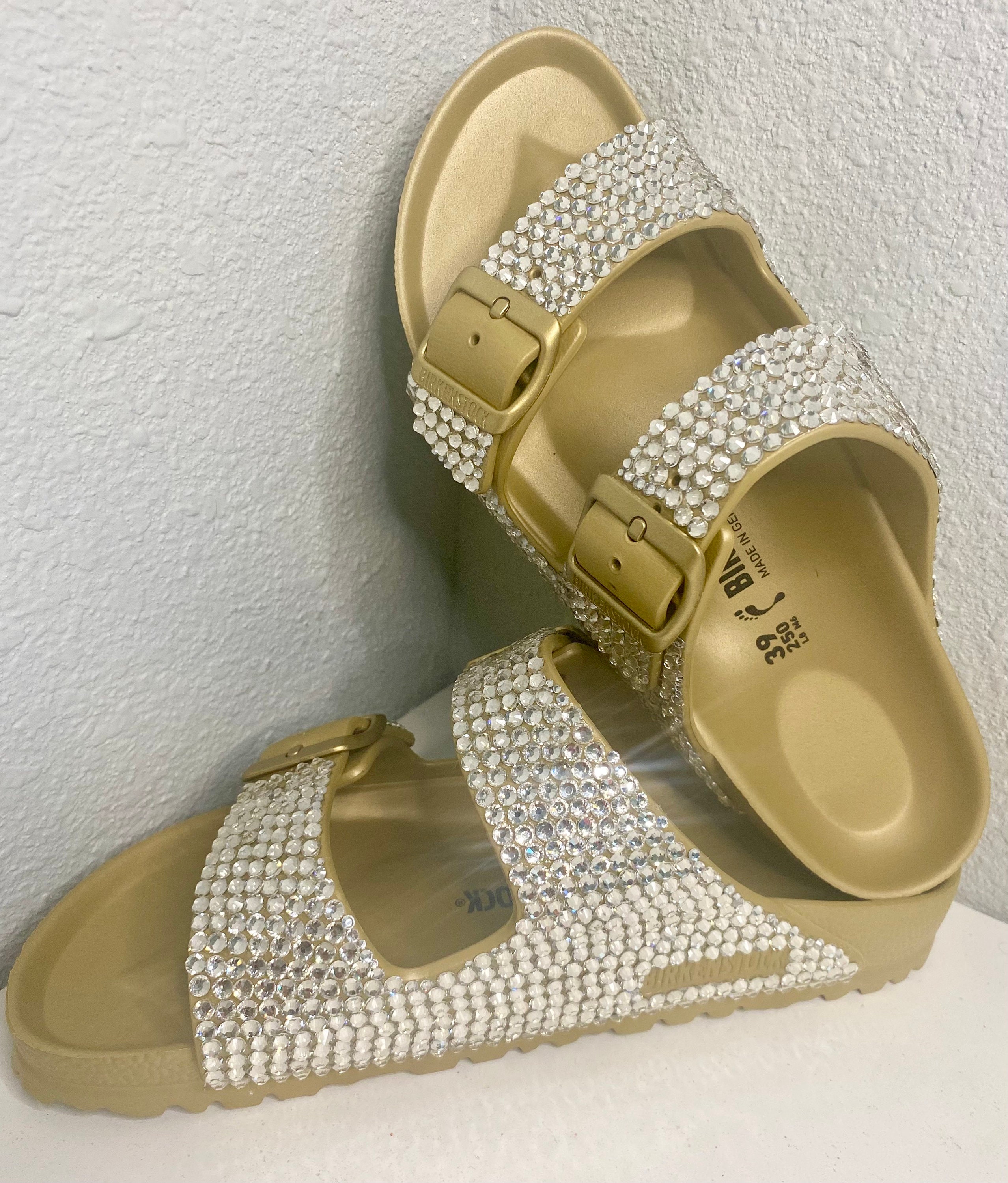 Bedazzled Birkenstocks, Custom Wedding Shoe, Crystal Birkenstock Sandal ...