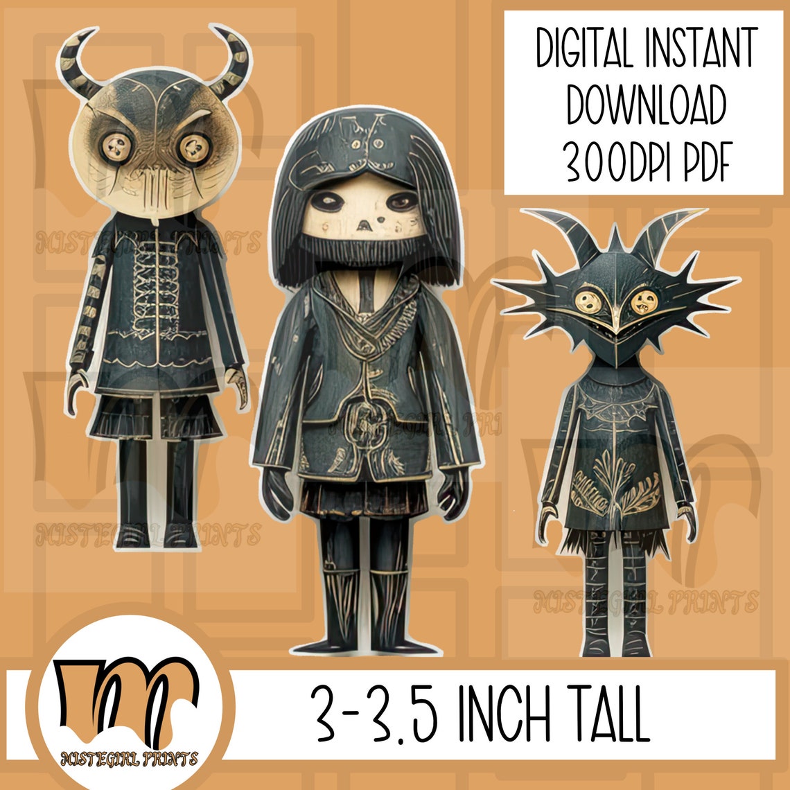 Creepy Kids Dolls Fussy Cuts, Junk Journal,fussy Cuts, Printable, Paper ...