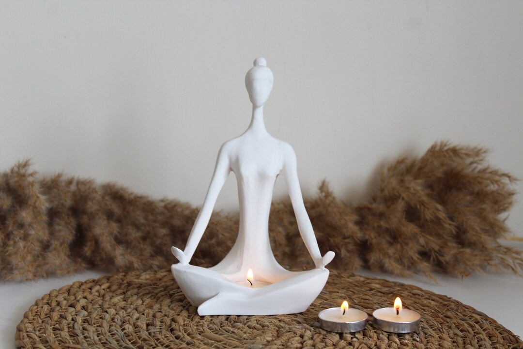 Yoga Girl Statue, Yoga Pose Sculpture, Minimalist Yoga Pose Statue ...