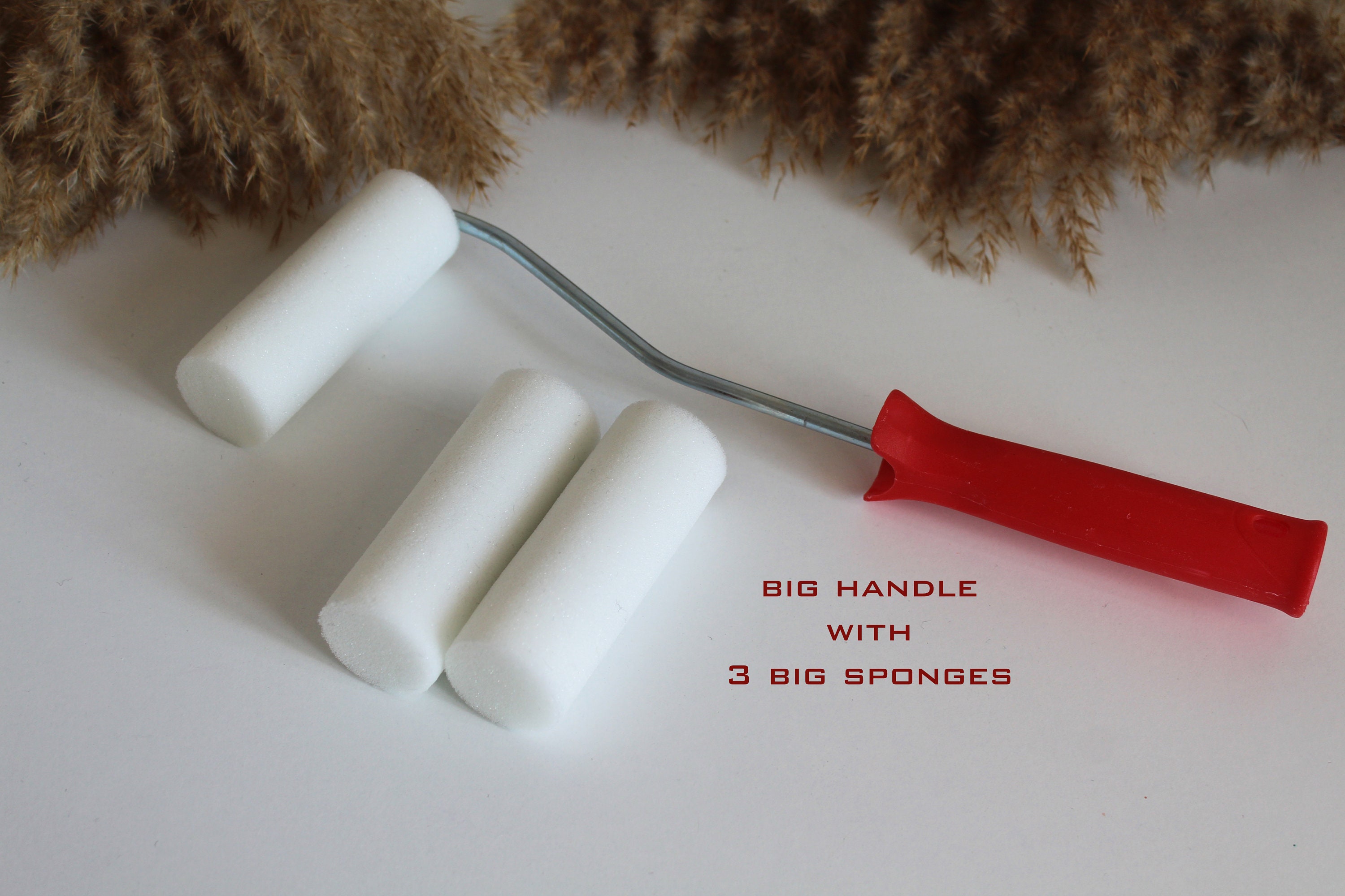 Foam Painting Roller, 2 Sizes Foam Roller With Sponges, Painting Brush ...