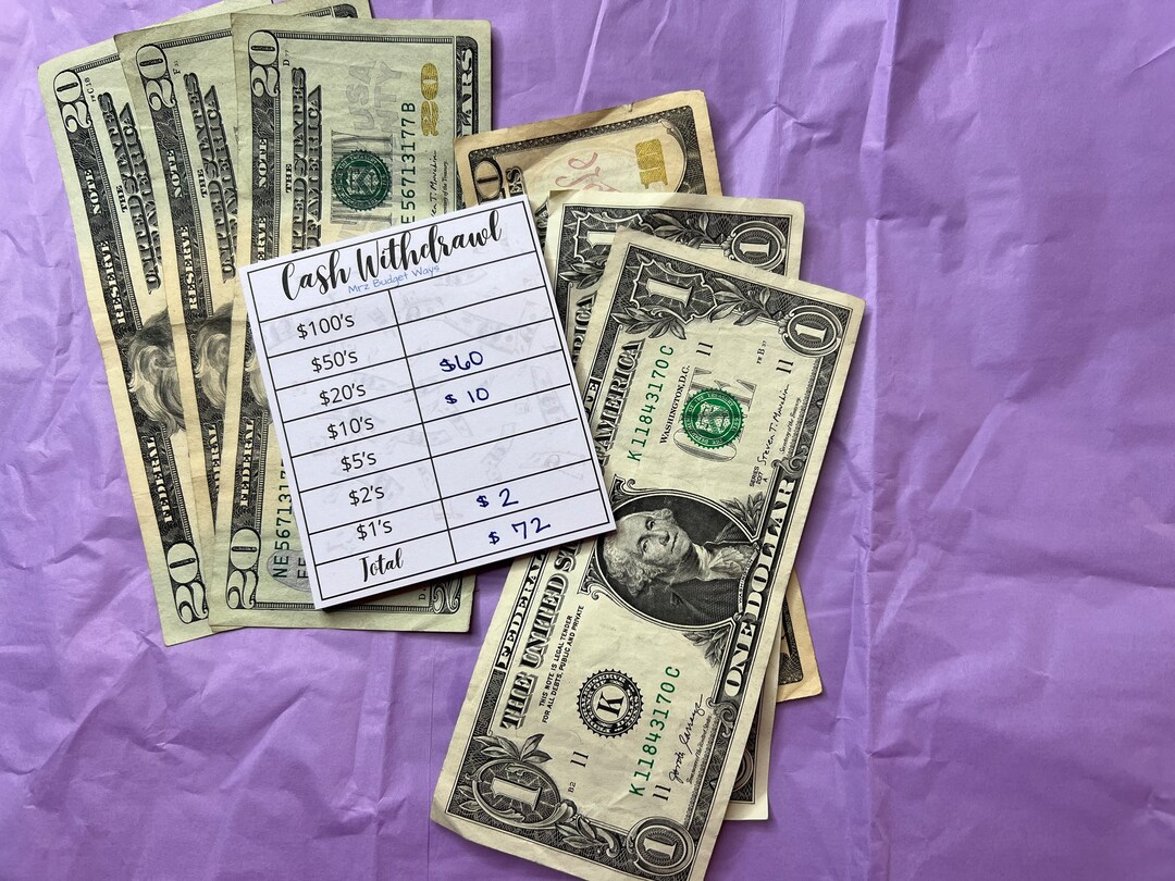Cash Breakdown Sticky Notepad: Teller Slip, 50 Sheets - Etsy
