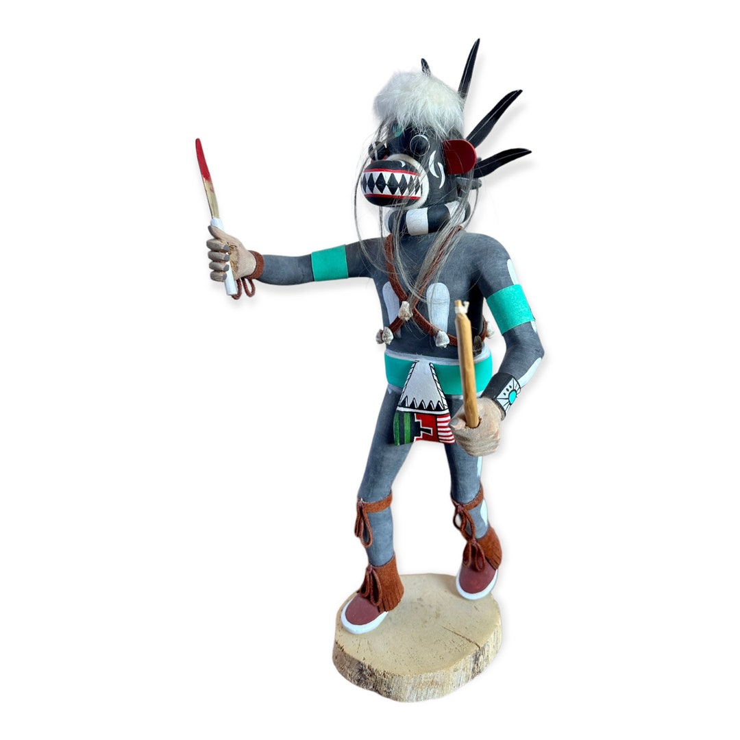 Hopi Kachina Doll Black Ogre Awatori Soyok Taka by G. - Etsy