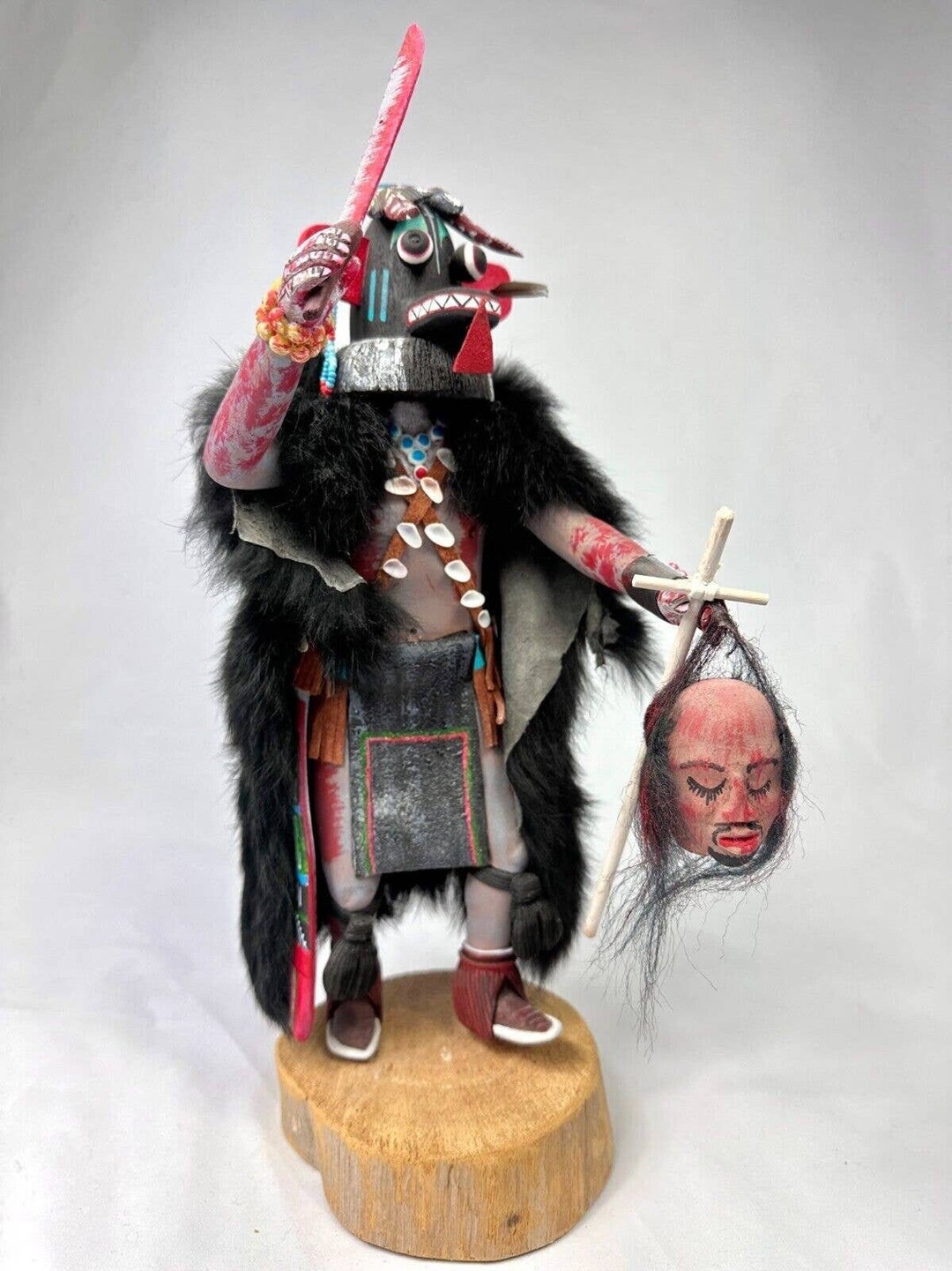 Kachina Doll Yo-we Priest Killer by Tom Collateta Hopi 14.5in Signed - Etsy