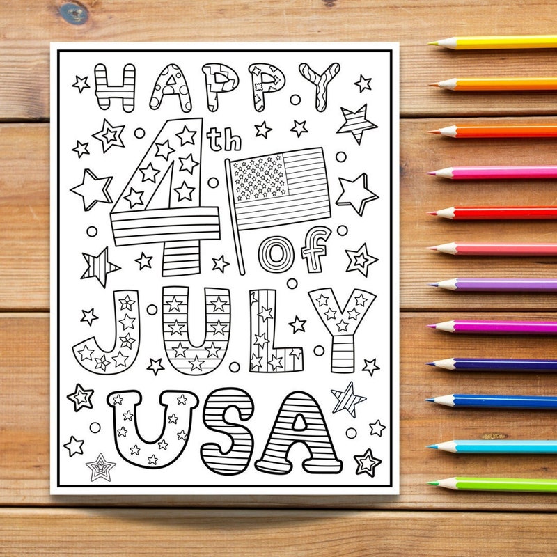Coloring Pages Fourth of July - Etsy