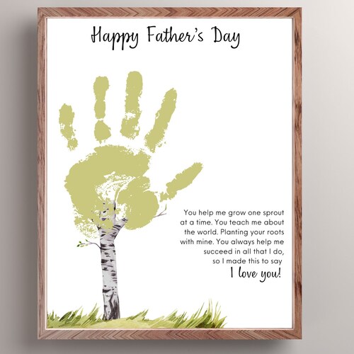Daddy Poem Dad Handprint Art Craft Father's Day Kids - Etsy