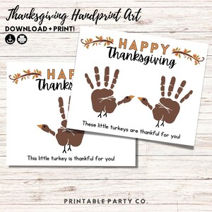 Thanksgiving Handprint Art | Turkey Handprint Craft for Kid | Thankful ...