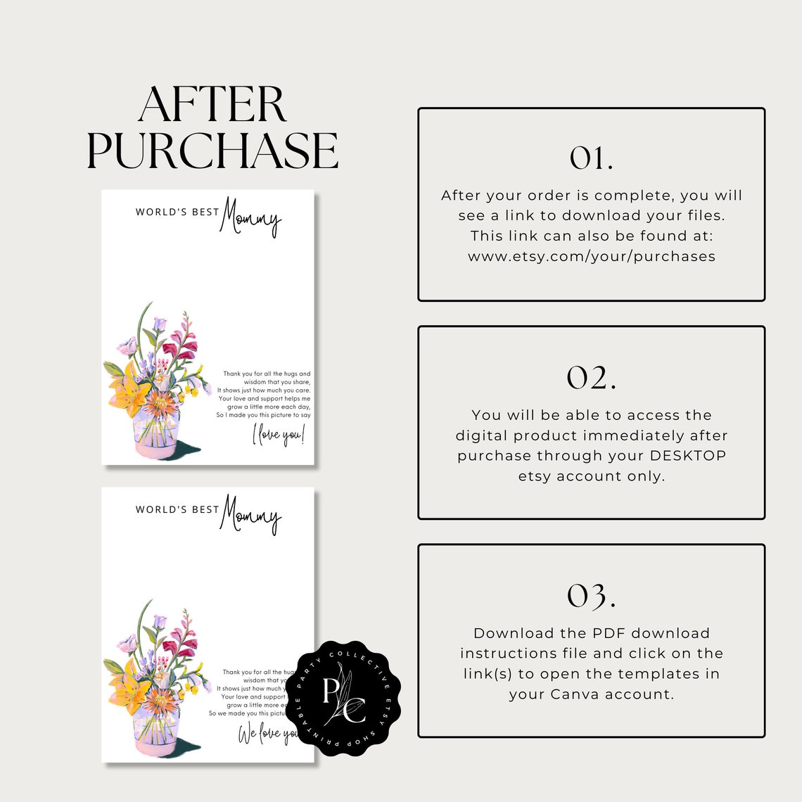 Mothers Day Gift for Mommy Handprint Art Craft for Mom DIY Keepsake ...