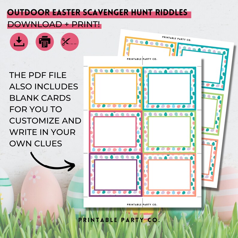 Outdoor Easter Scavenger Hunt Riddles for Kids Easter Egg Hunt Clues ...
