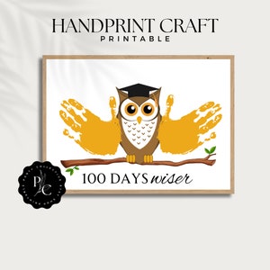 100 Days of School Handprint Craft, Celebrate 100th Day of Learning ...
