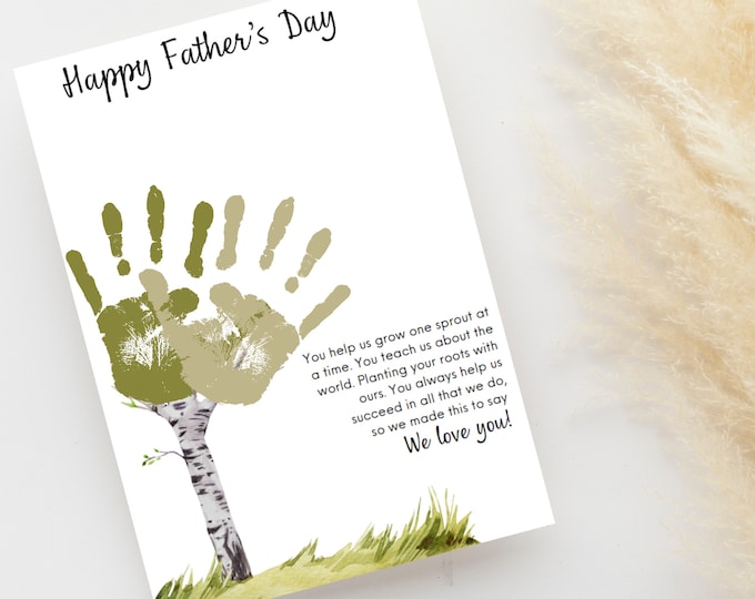 Grandpa Handprint Art | Father's Day Handprint Art Craft | Gift From ...