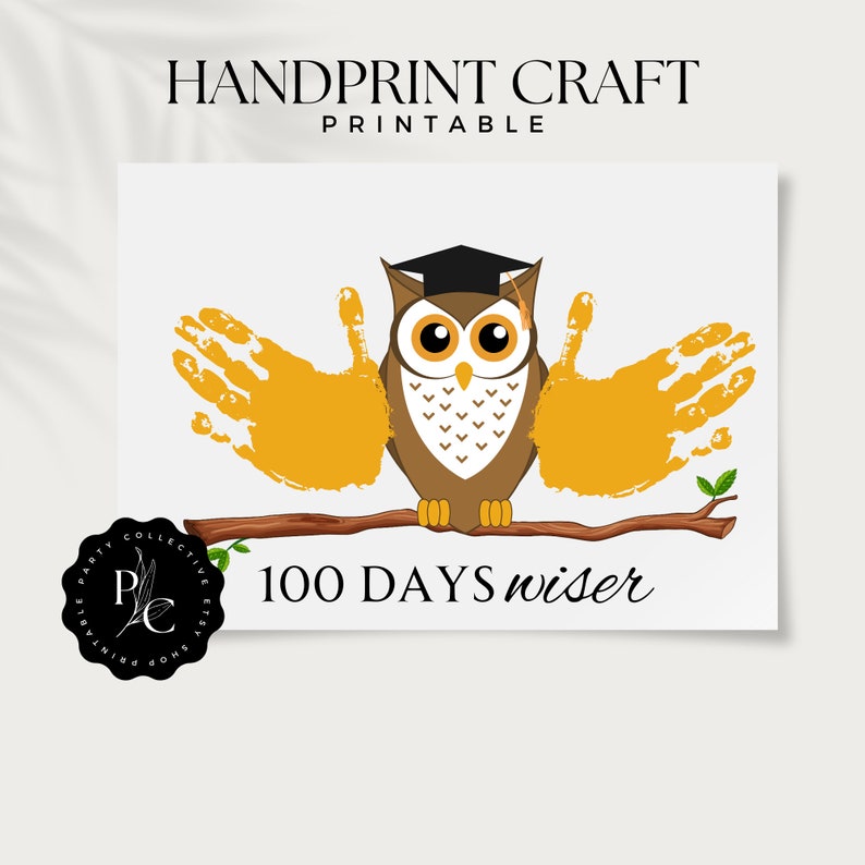 100 Days of School Handprint Craft, Celebrate 100th Day of Learning ...