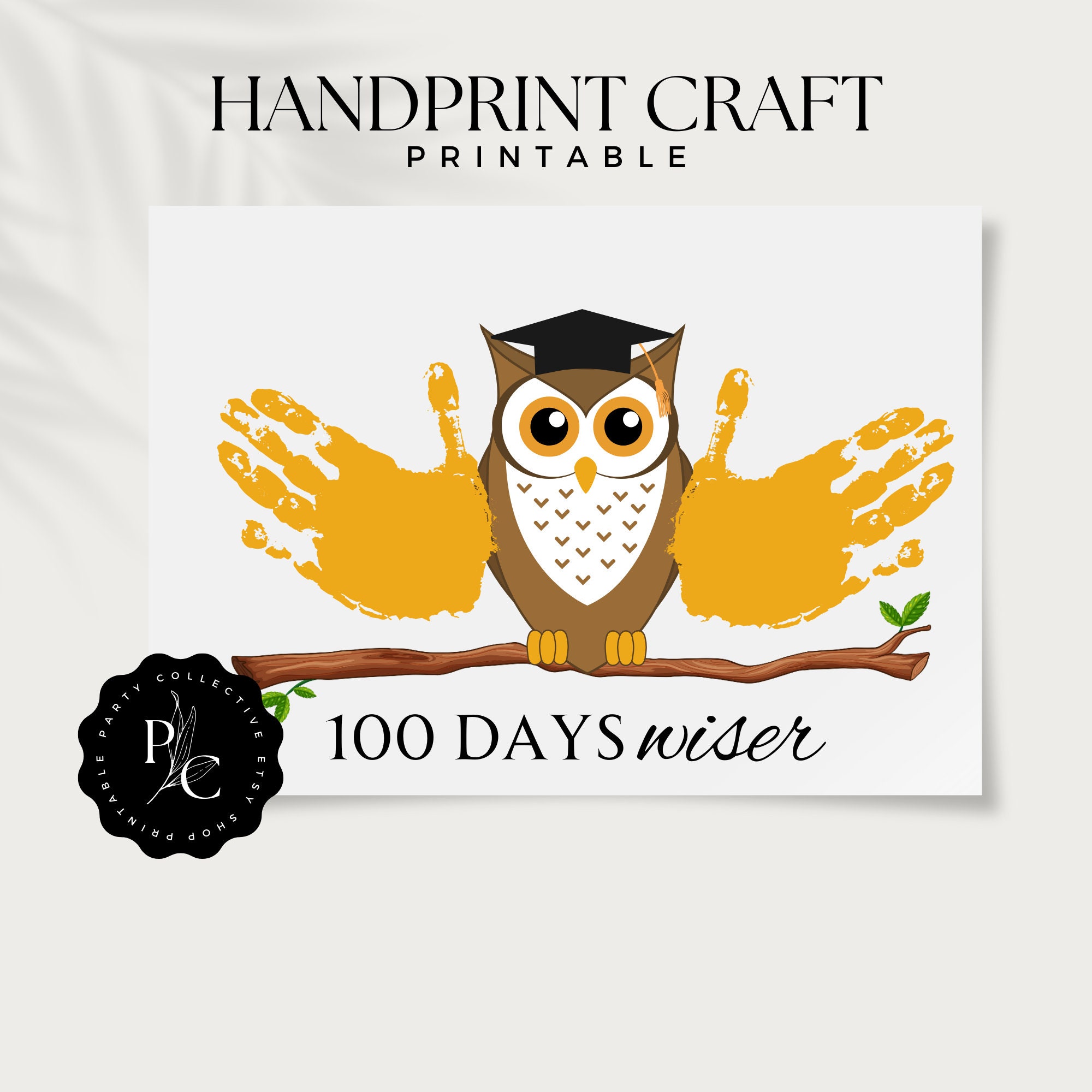 100 Days of School Handprint Craft, Celebrate 100th Day of Learning ...