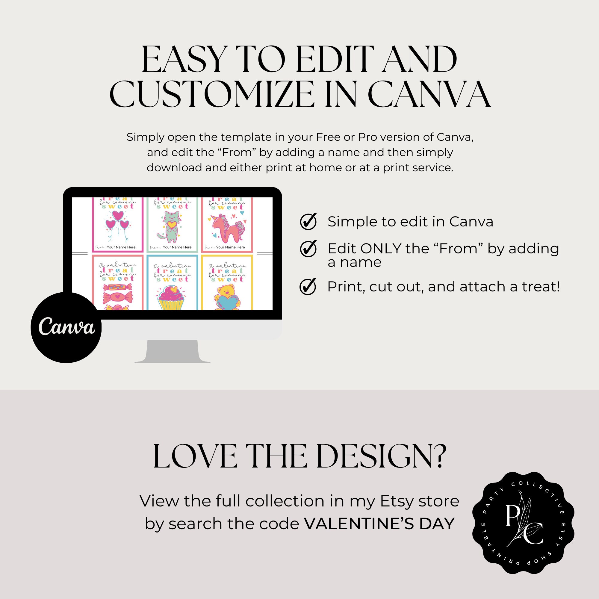 Valentine's Day Cards for Kids Cute & Colorful Candy Exchange Cards ...