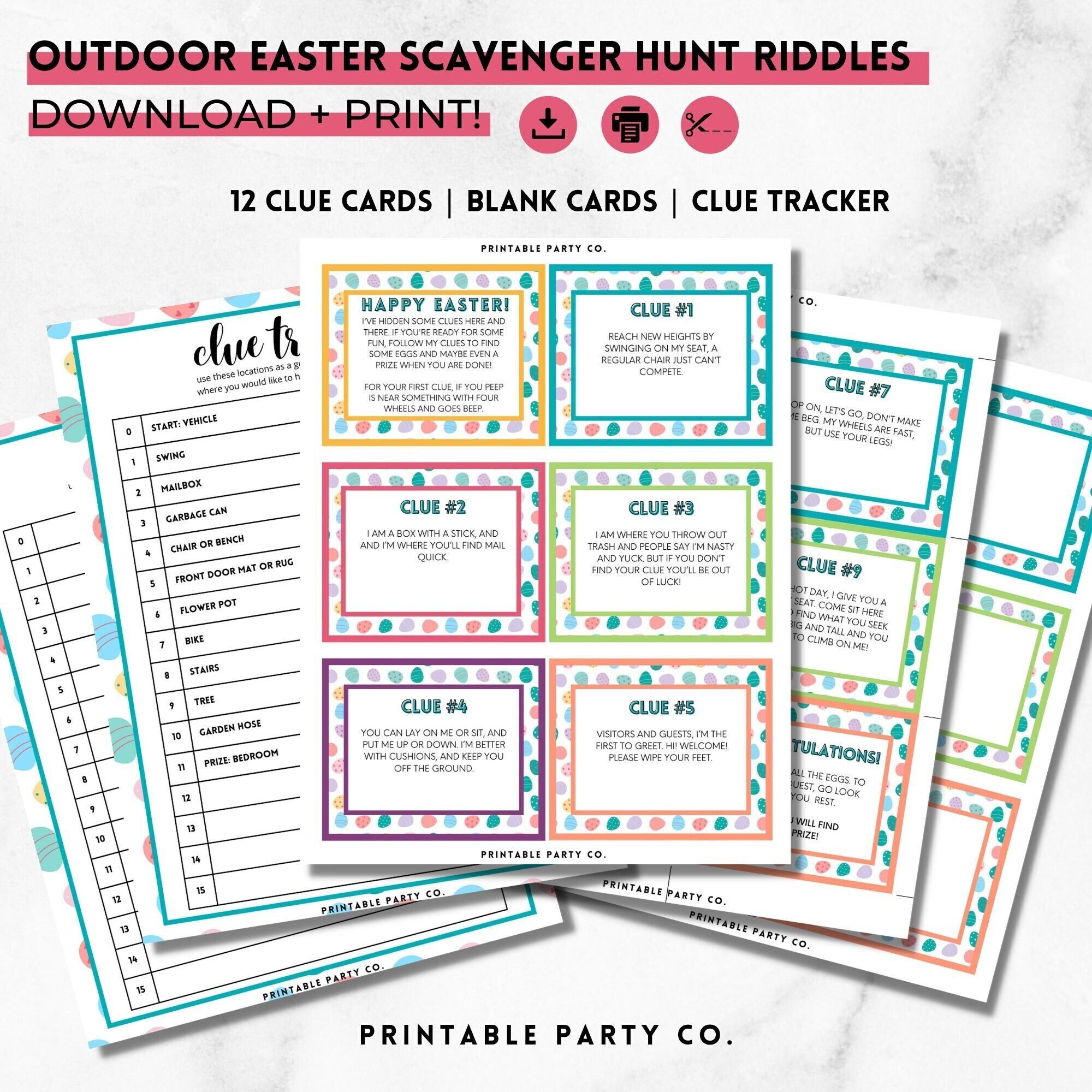 Outdoor Easter Scavenger Hunt Riddles for Kids | Easter Egg Hunt Clues ...