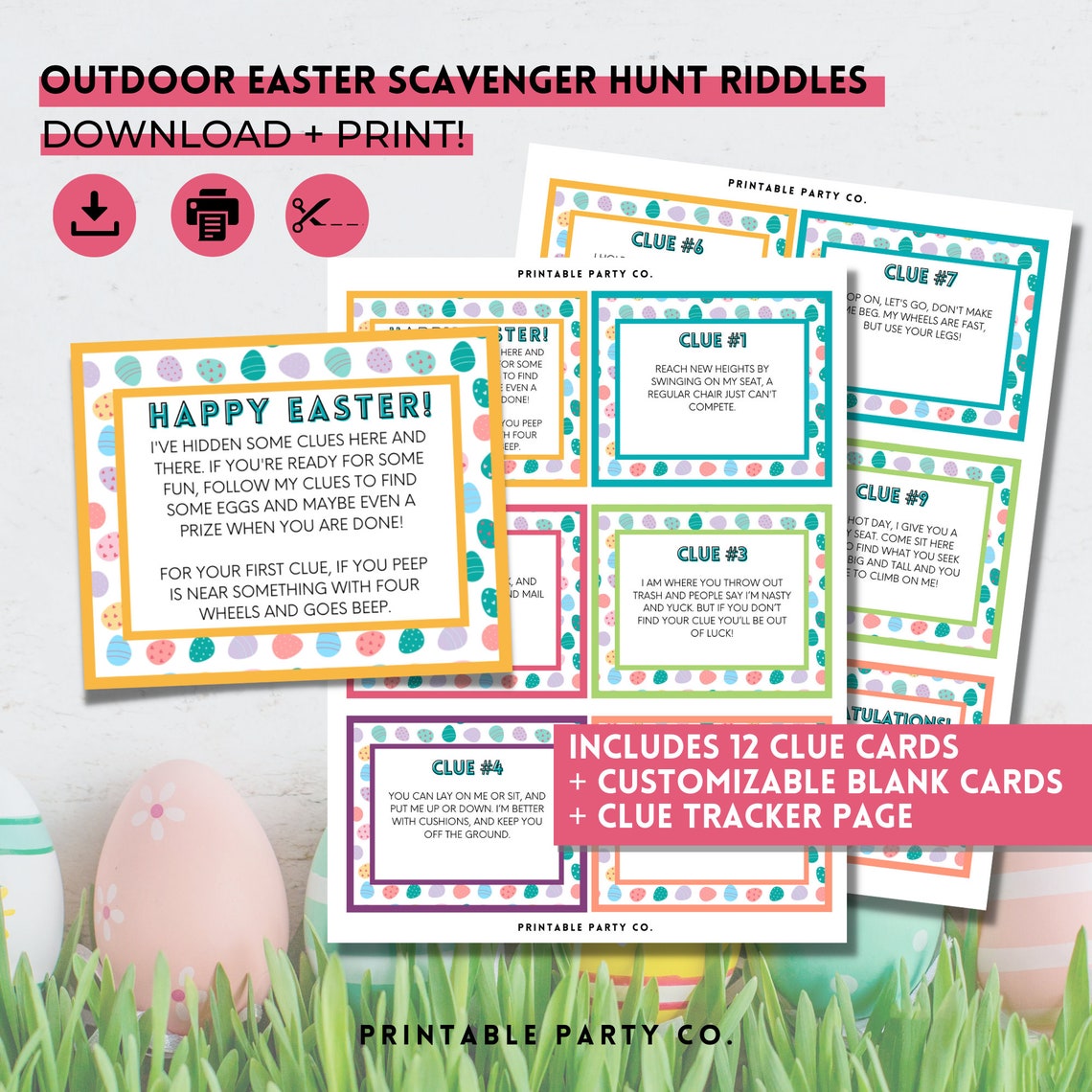 Outdoor Easter Scavenger Hunt Riddles for Kids Easter Egg - Etsy