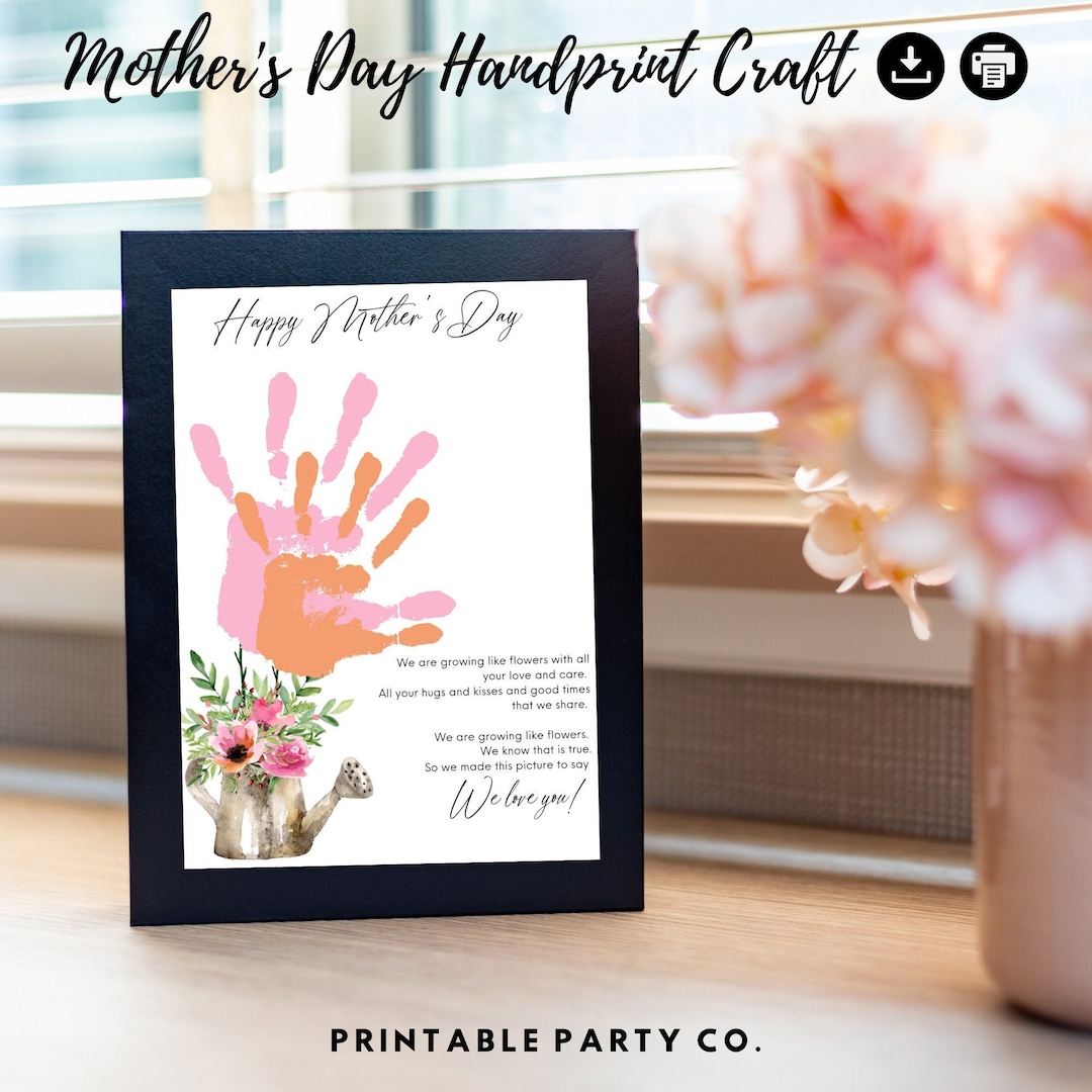 Mother’s Day Handprint Art | Growing Like a Flower | Mothers Day Craft ...
