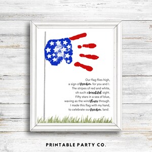 Independence Day Handprint Art Craft for Kids Toddlers | Patriotic 4th ...