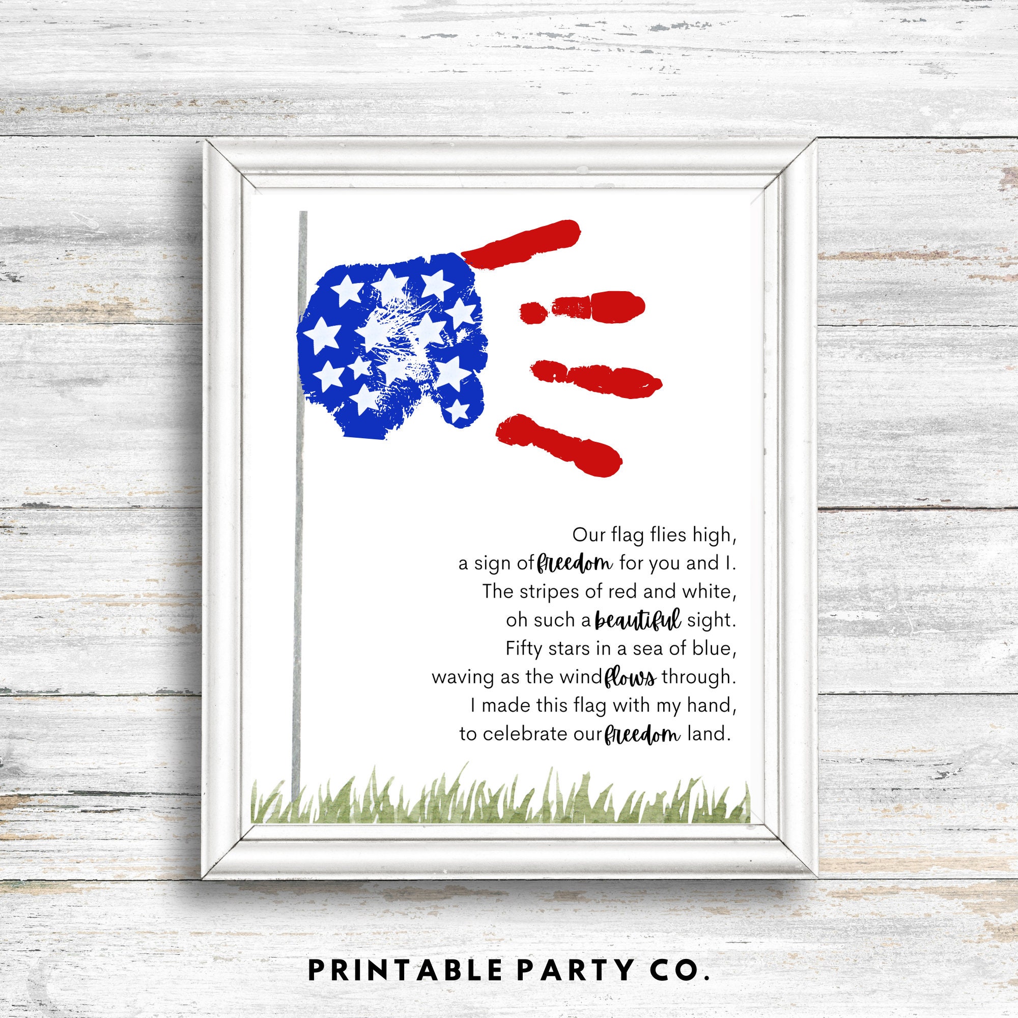 Independence Day Handprint Art Craft for Kids Toddlers Patriotic 4th of ...