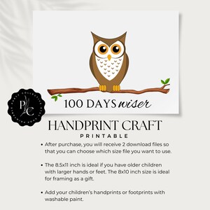 100 Days of School Handprint Craft, Celebrate 100th Day of Learning ...