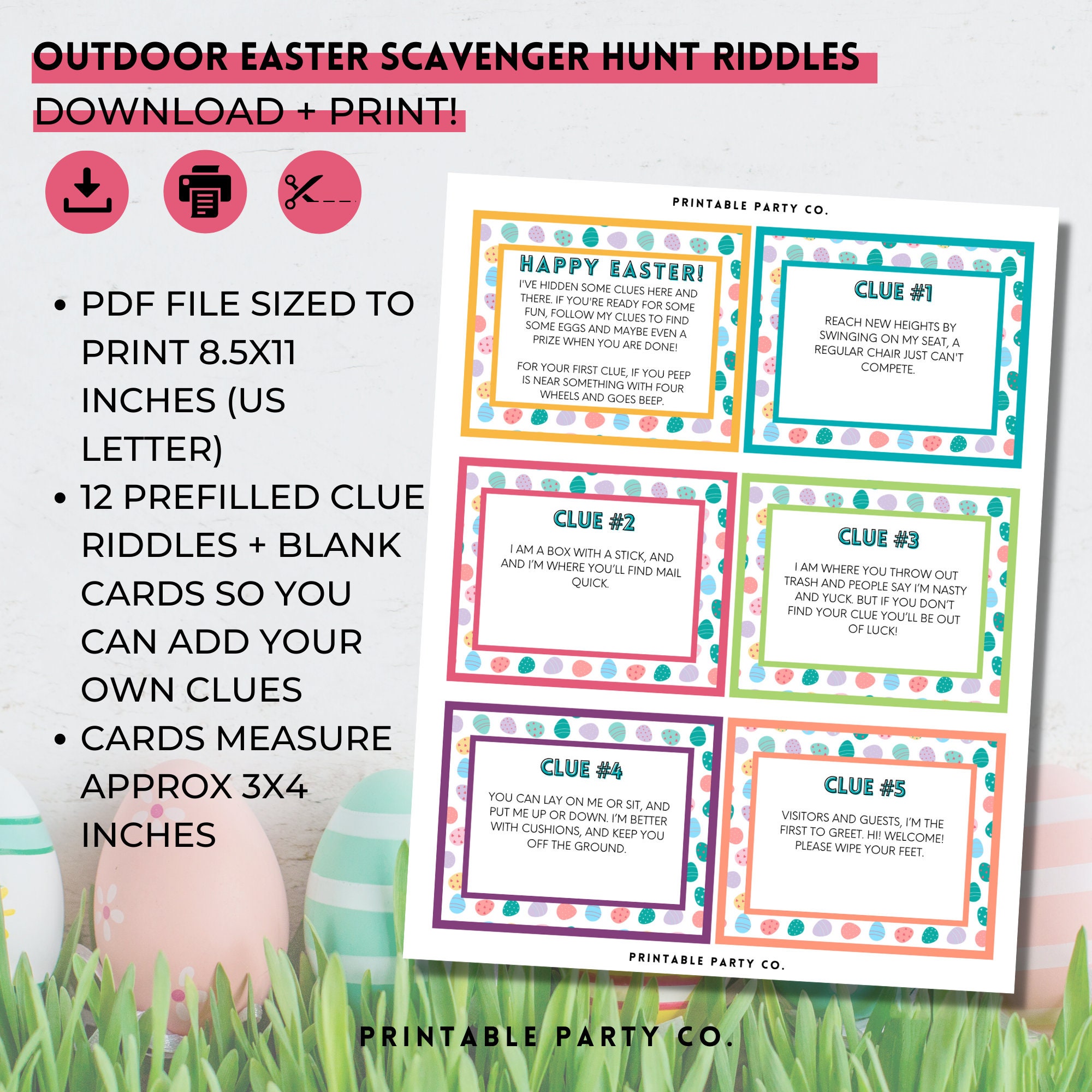Outdoor Easter Scavenger Hunt Riddles for Kids | Easter Egg Hunt Clues ...