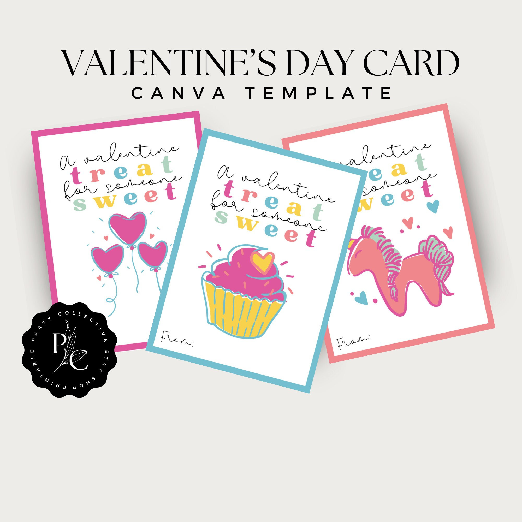 Valentine's Day Cards for Kids - Cute & Colorful Candy Exchange Cards ...