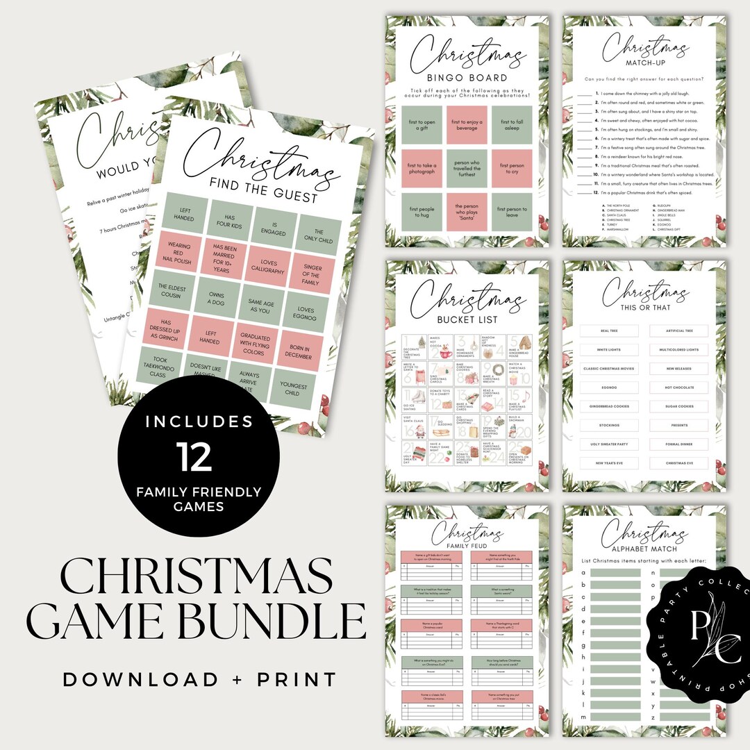 Christmas Party Games Bundle | Classroom Christmas Celebration | Office ...