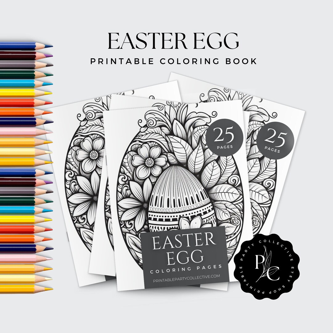 Easter Egg Coloring Book Gift, Mandala Egg Easter Bunny Coloring Pages ...