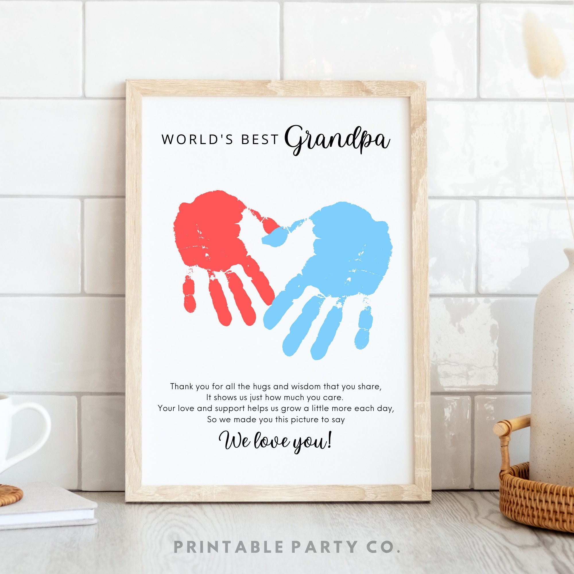 Grandparents Poem With Handprints Clipart
