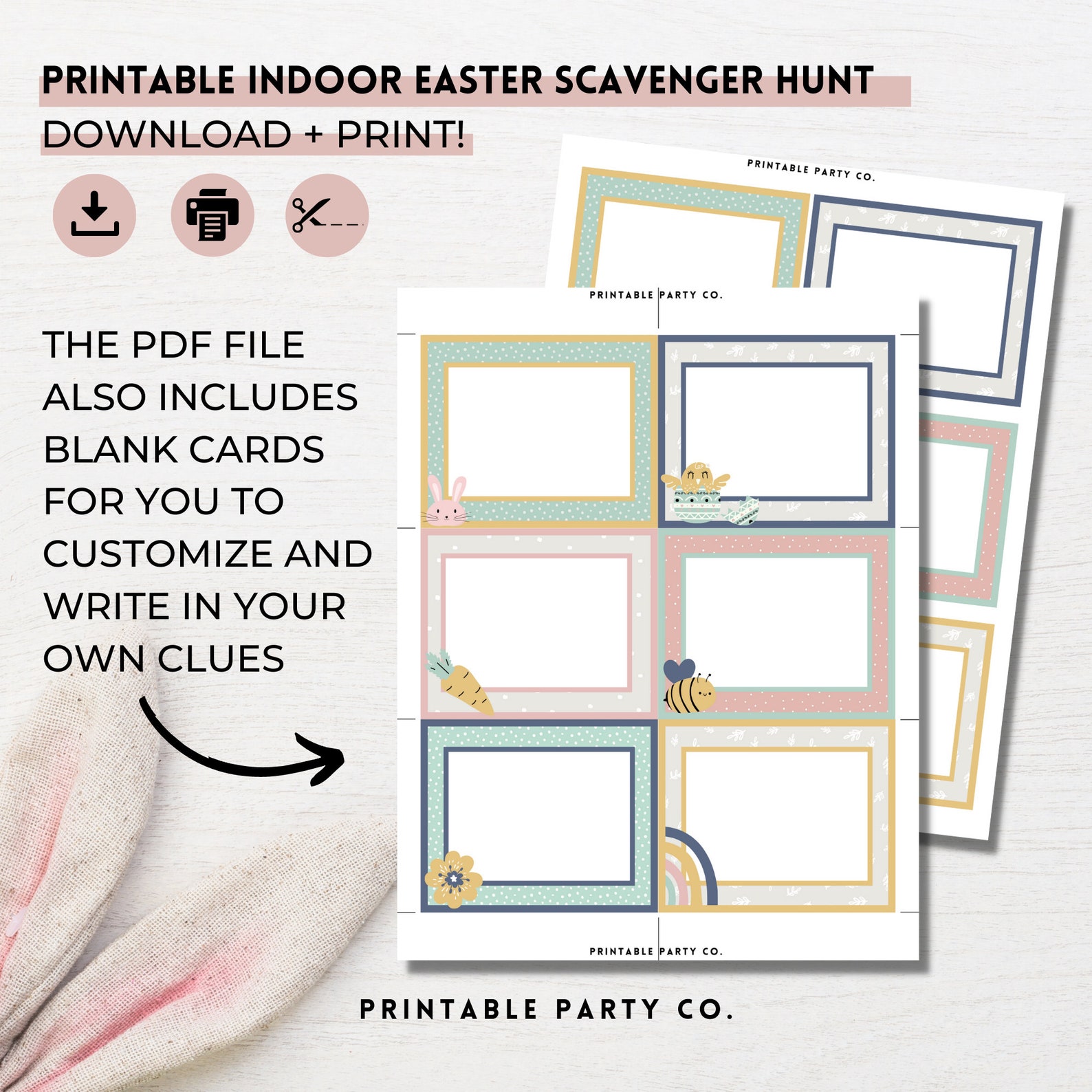 Indoor Easter Scavenger Hunt for Kids | Easter Egg Hunt Clues | Easter ...